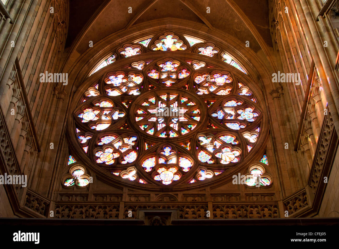 Saint vitus cathedral window hi-res stock photography and images - Alamy