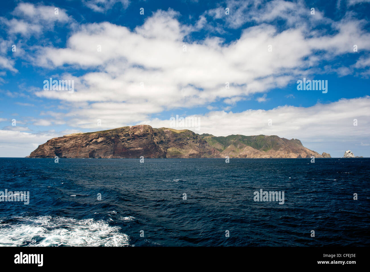 St Helena Island in the South Atlantic Ocean from the RMS St Helena ...