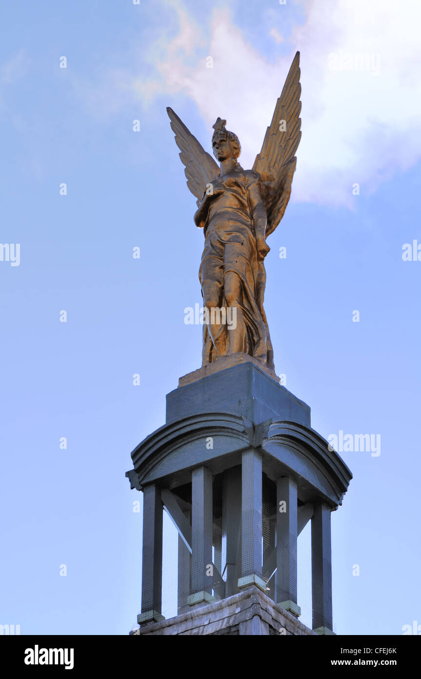 Golden angel on top of the Paisley Rd. Toll building in Glasgow ...