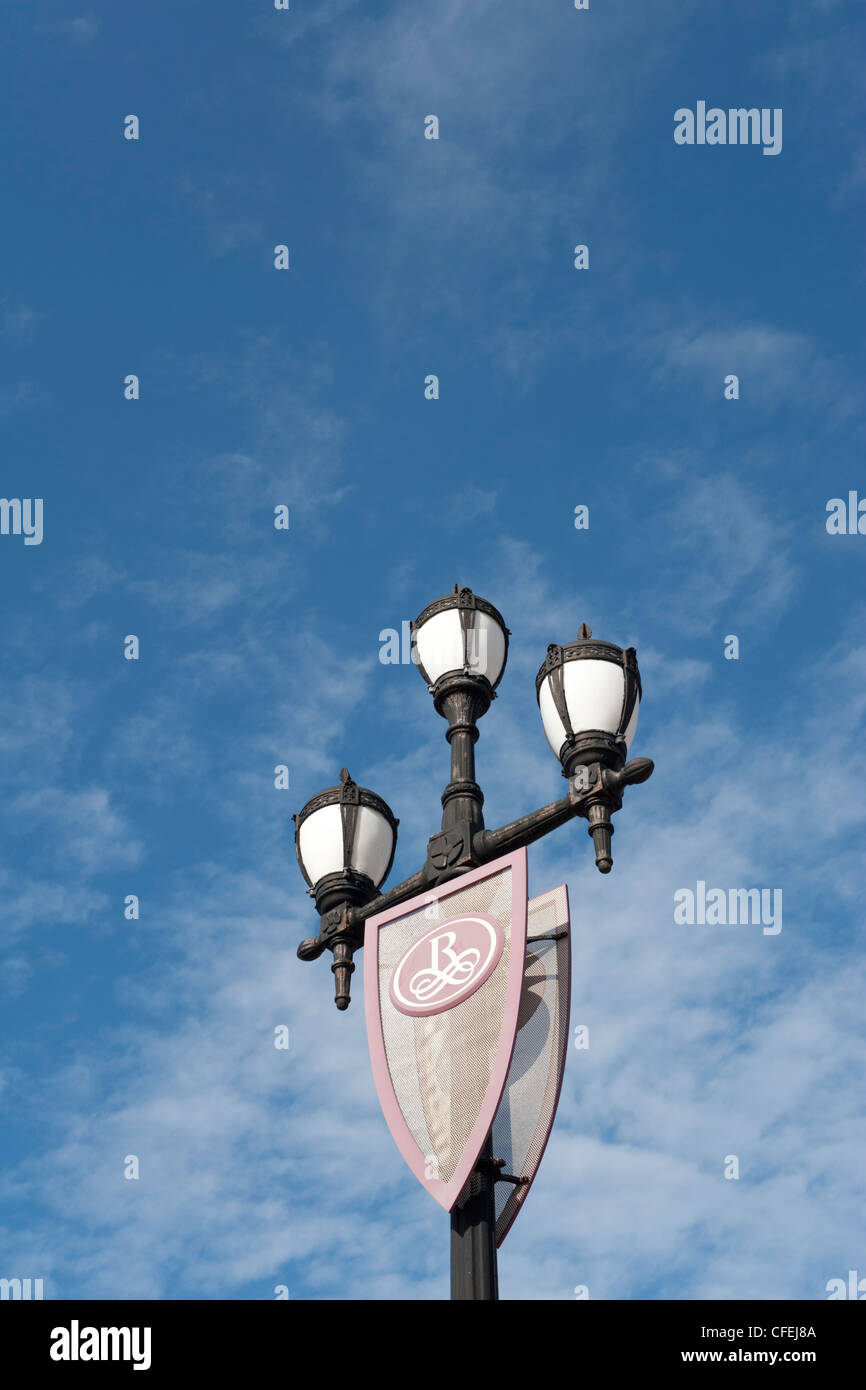 Overhead street lights, Oranjestad, Aruba, The Caribbean Stock Photo ...