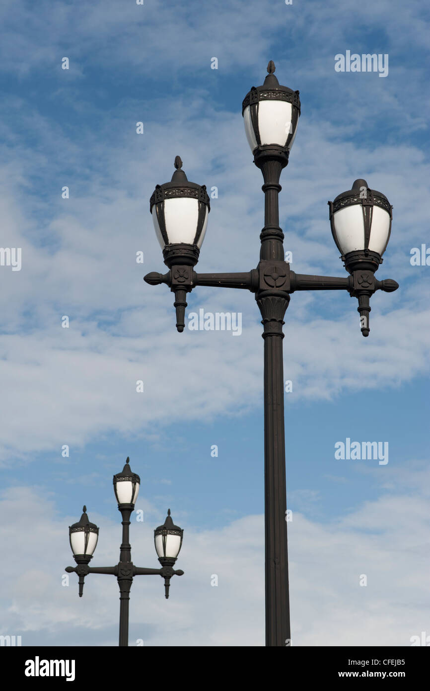 Overhead street lights, Oranjestad, Aruba, The Caribbean Stock Photo ...