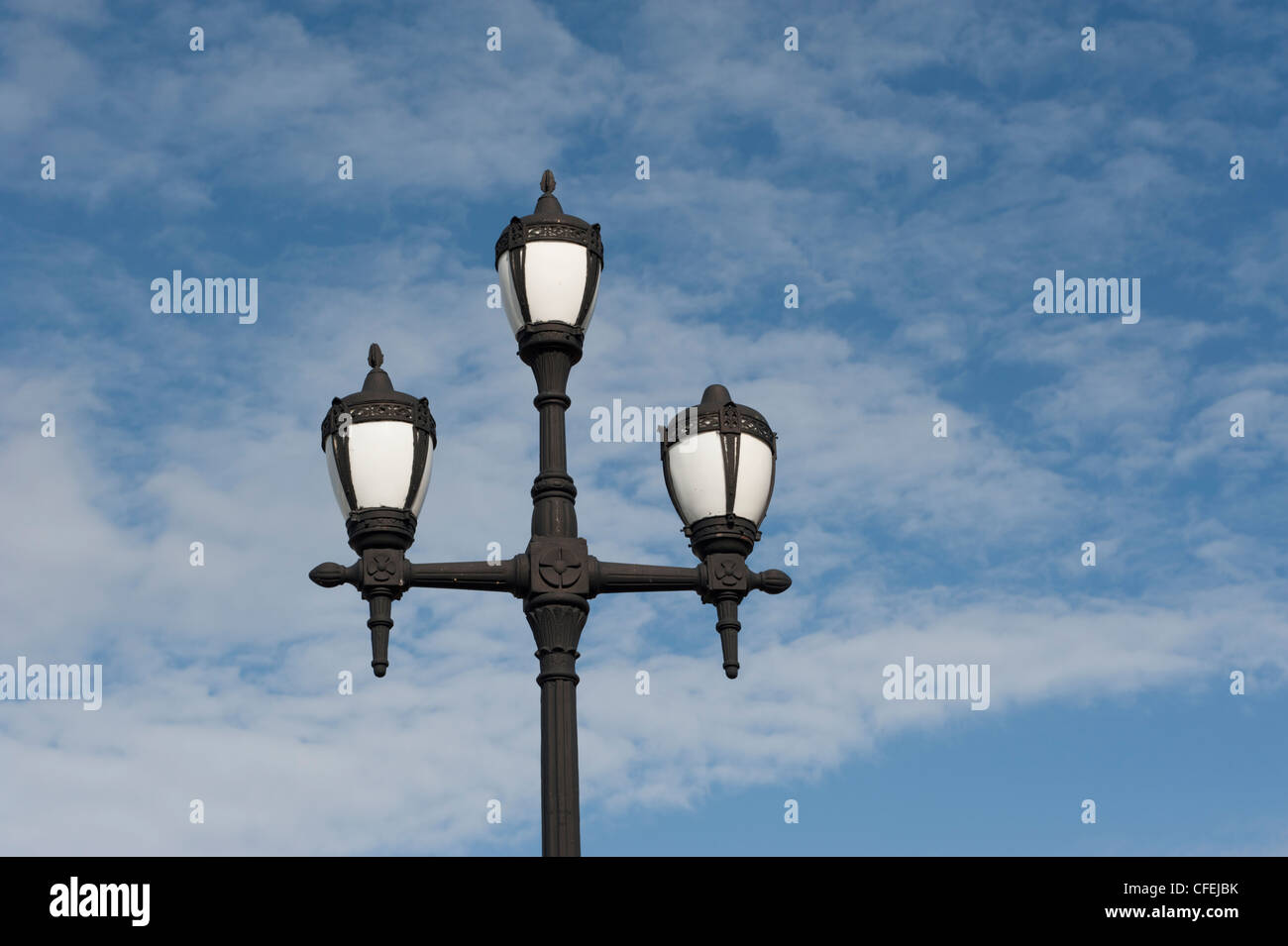 Overhead street lights, Oranjestad, Aruba, The Caribbean Stock Photo ...