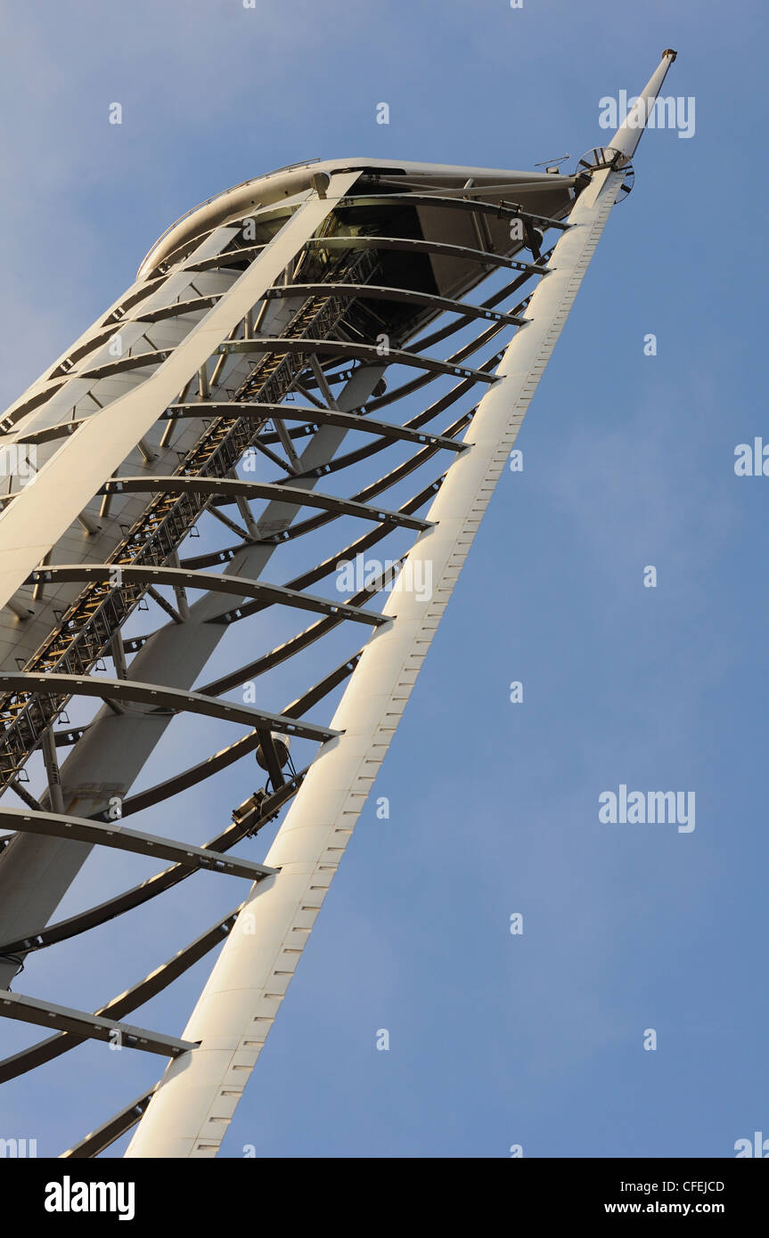 The revolving tower at the Glasgow Science centre in Scotland Stock ...