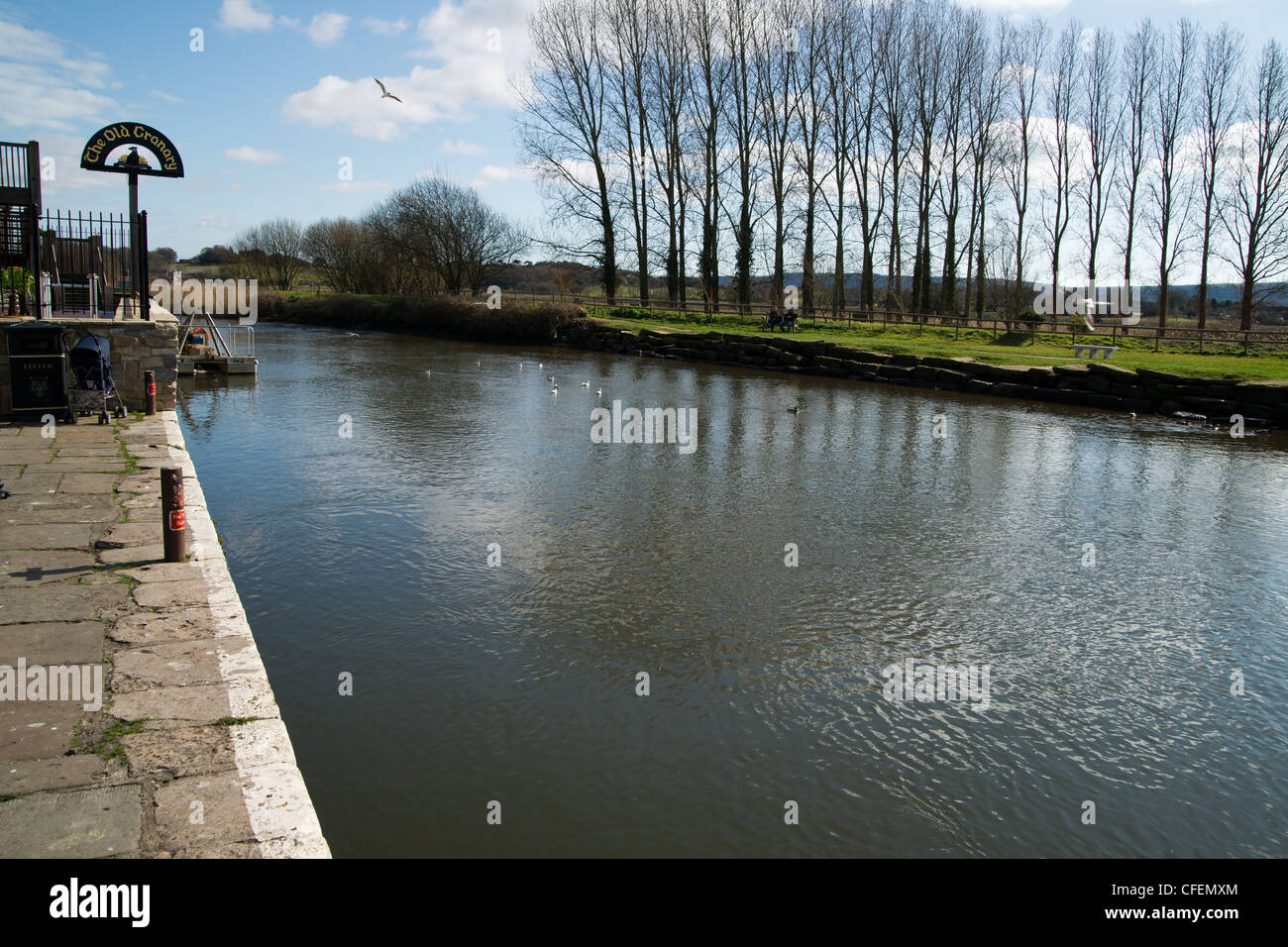 a view on the river Frome at Wareham Stock Photo - Alamy