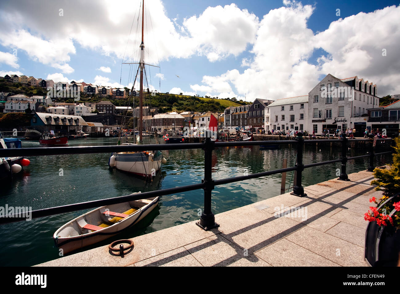 Harbour-side view at Mevagissey, Cornwall, SW UK Stock Photo - Alamy