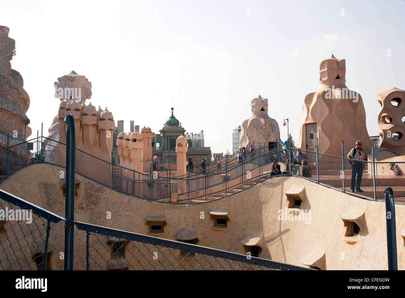 The iconic symbols of Antoni Gaudi, the Chimneys of Casa Mila La ...