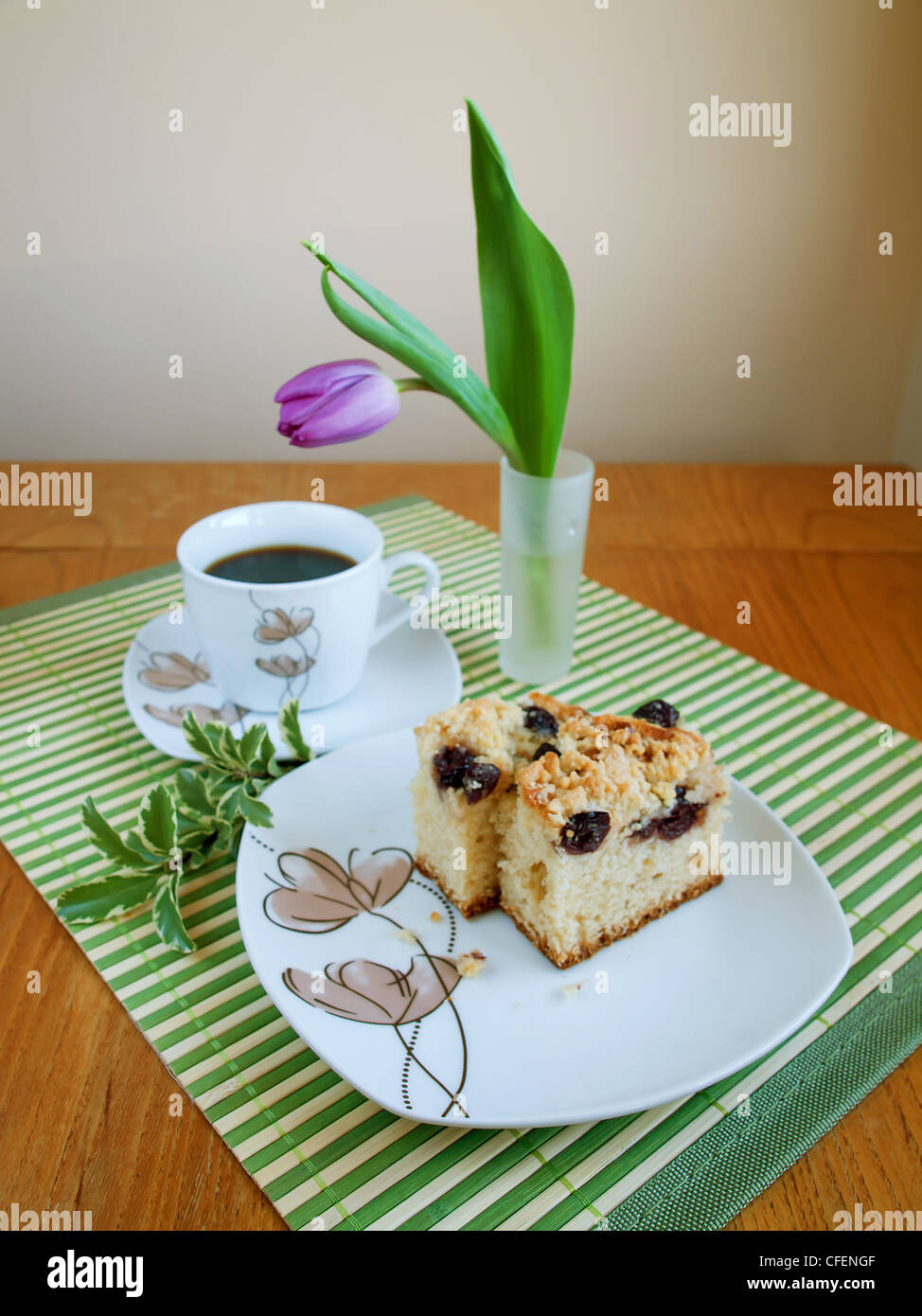 Coffee with cake Stock Photo - Alamy