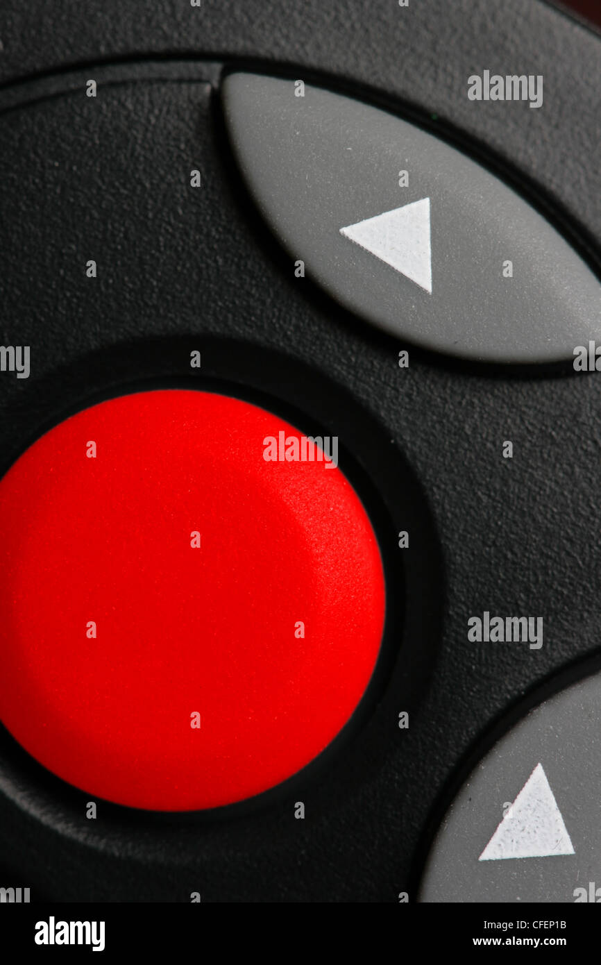 Big red blank button close-up Stock Photo - Alamy