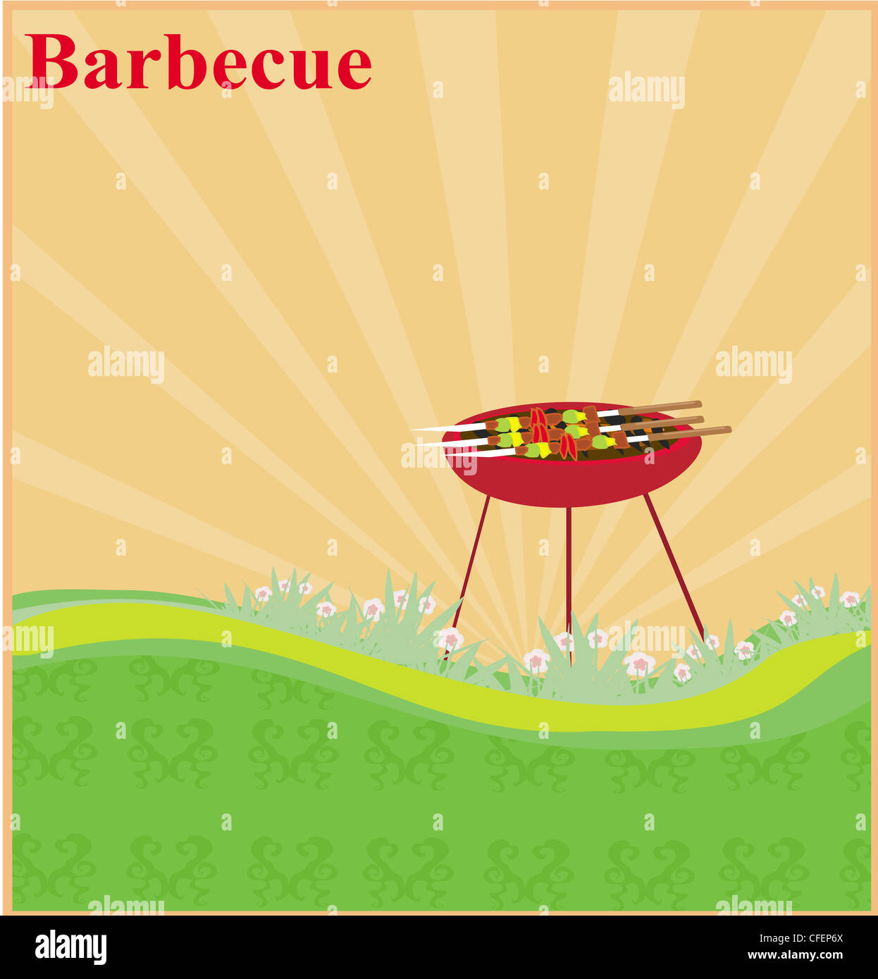 Barbecue Party Invitation Stock Photo - Alamy