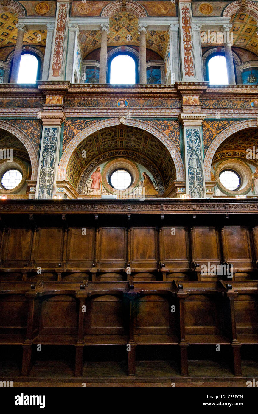 Hall for nuns, San Maurizio Maggiore monastery, Milan, Italy Stock ...