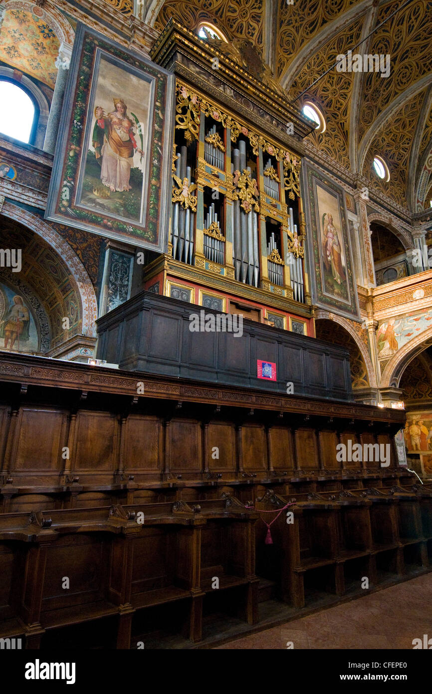 Hall for nuns, San Maurizio Maggiore monastery, Milan, Italy Stock ...