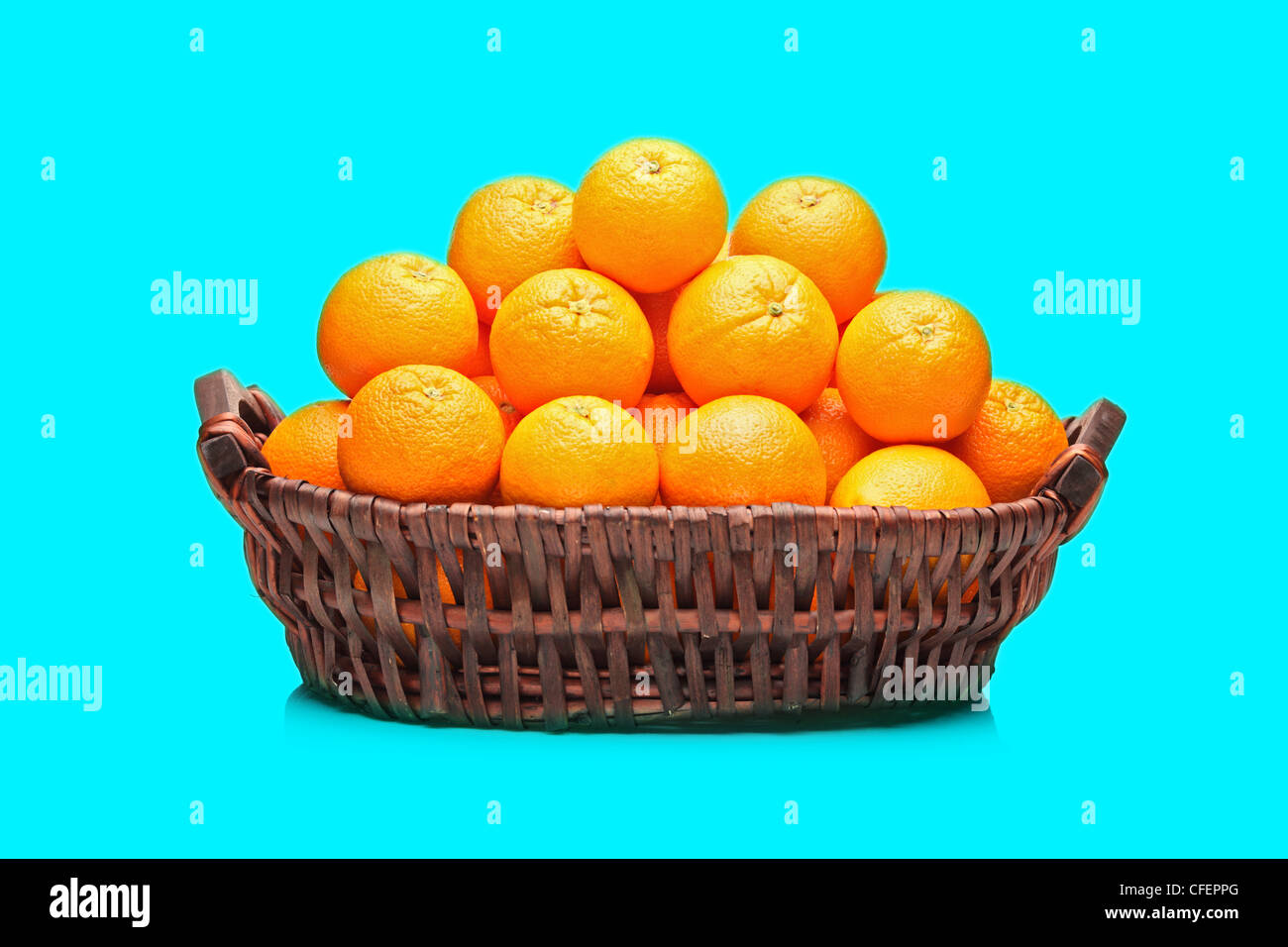 Oranges In A Wicker Basket High Resolution Stock Photography and Images ...