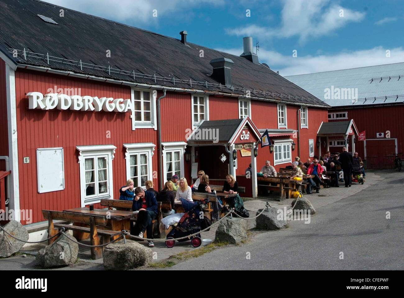 NORWAY -Stokmarknes - administrative centre for Hadseloya. Rodbrygga ...