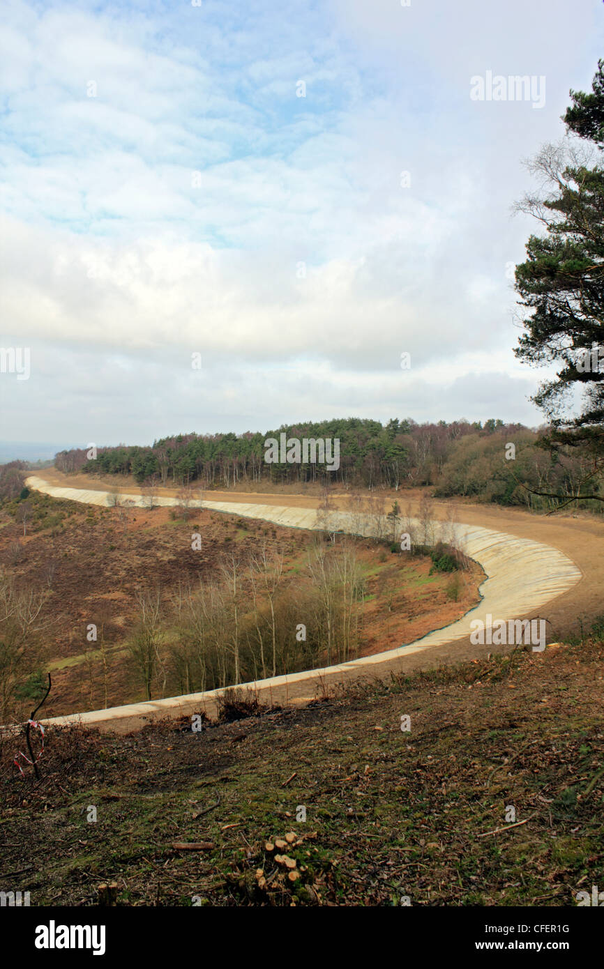 Route of the old A3 road now covered with earth and managed by the ...