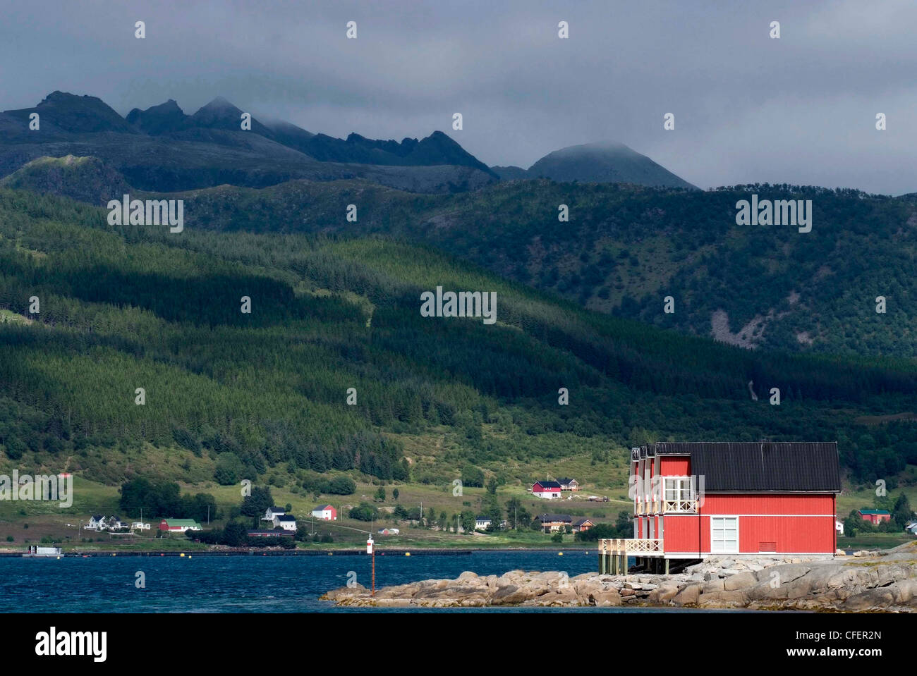 NORWAY - Stokmarknes - administrative centre for Hadseloya Stock Photo ...