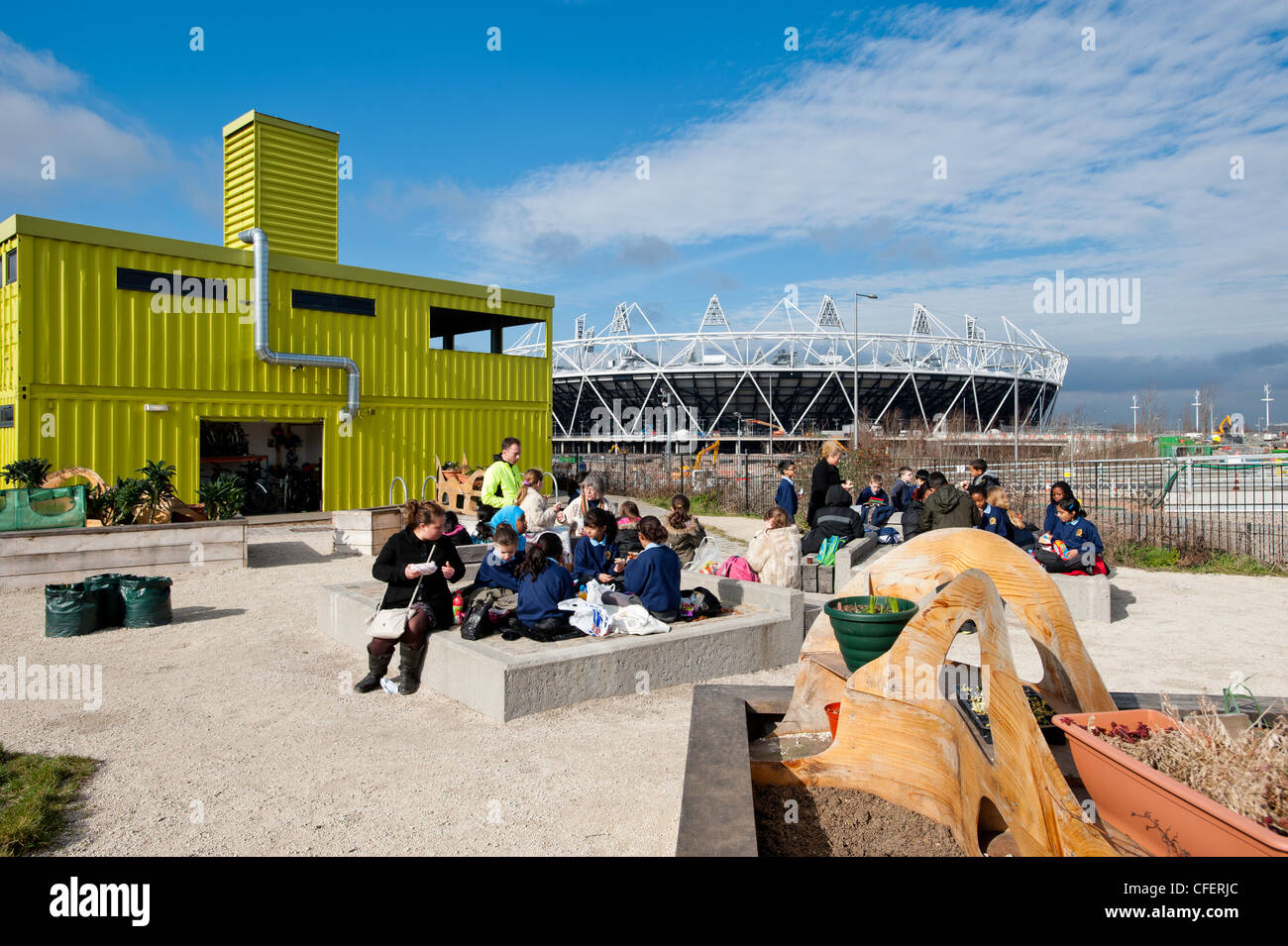 The Container Cafe on Greenway, London, United Kingdom Stock Photo - Alamy