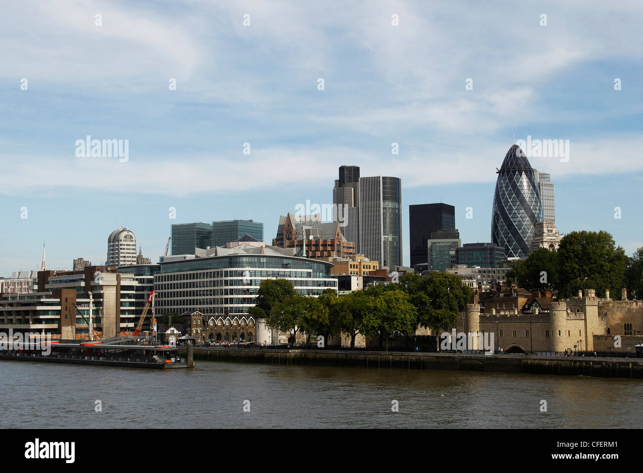 London skyline including gherkin hi-res stock photography and images ...