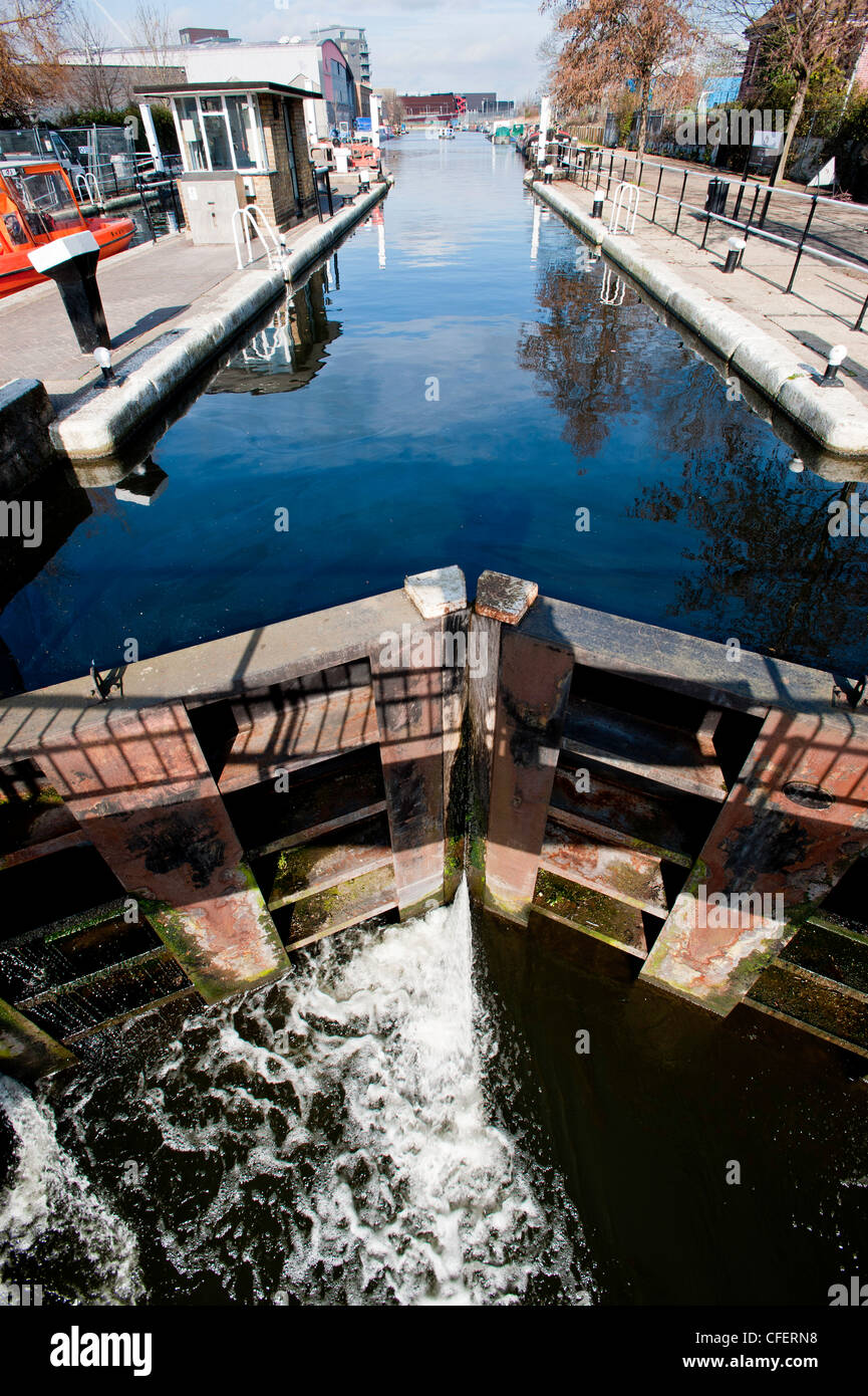 Old Ford Lock, Lee Navigation, East London, London, United Kingdom ...