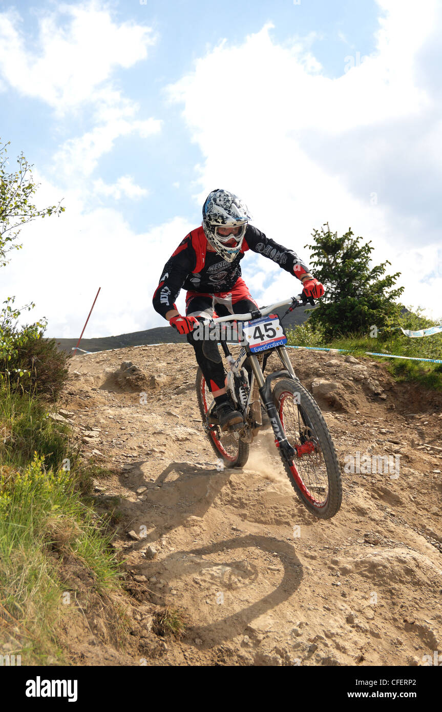 world cup downhill race nevis range Stock Photo - Alamy