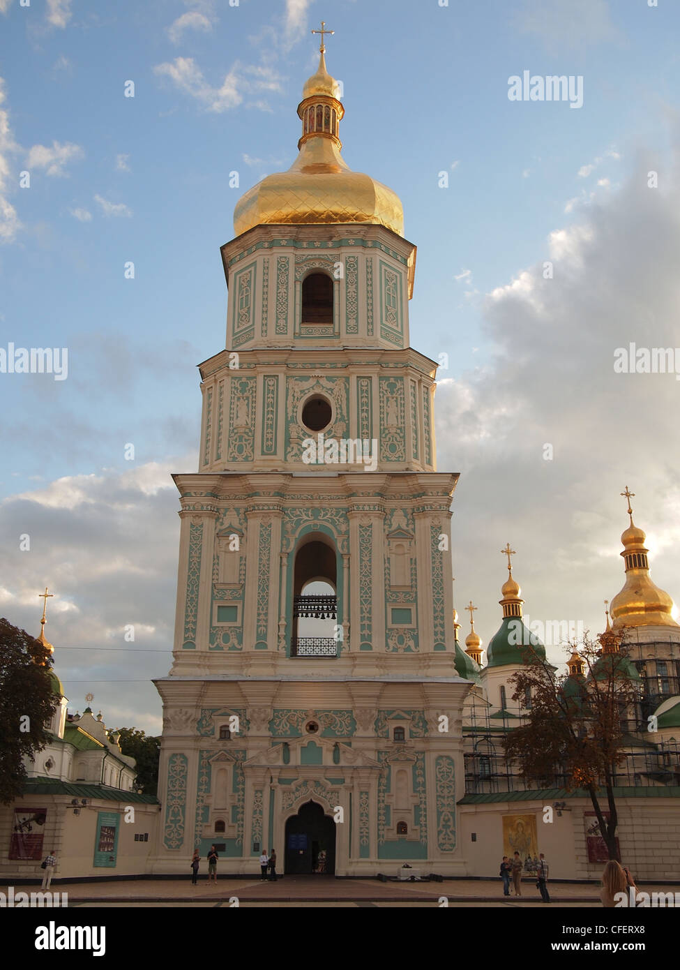 The bell tower of the Saint Sophia Cathedral in Kiev, Ukraine Stock ...