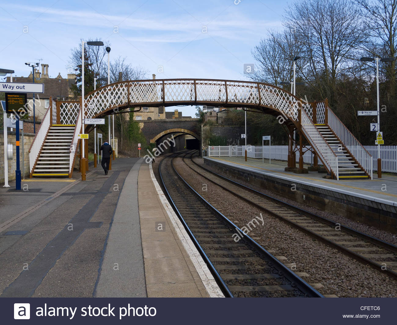 Bridge Railway Foot Bridge Over Stock Photos & Bridge Railway Foot ...