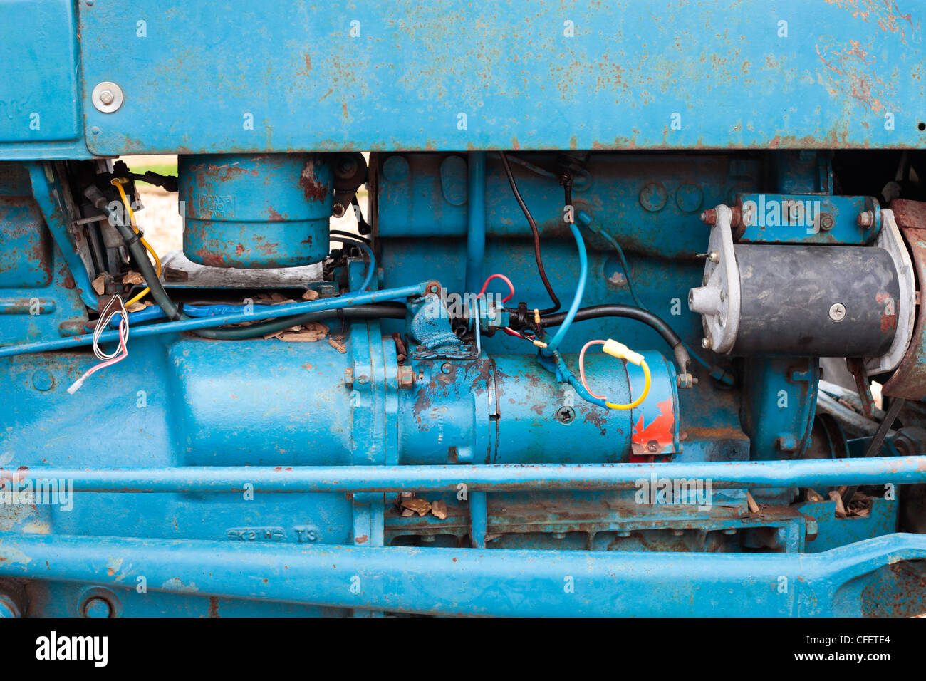 Close up of the parts of a vintage tractor engine Stock Photo - Alamy