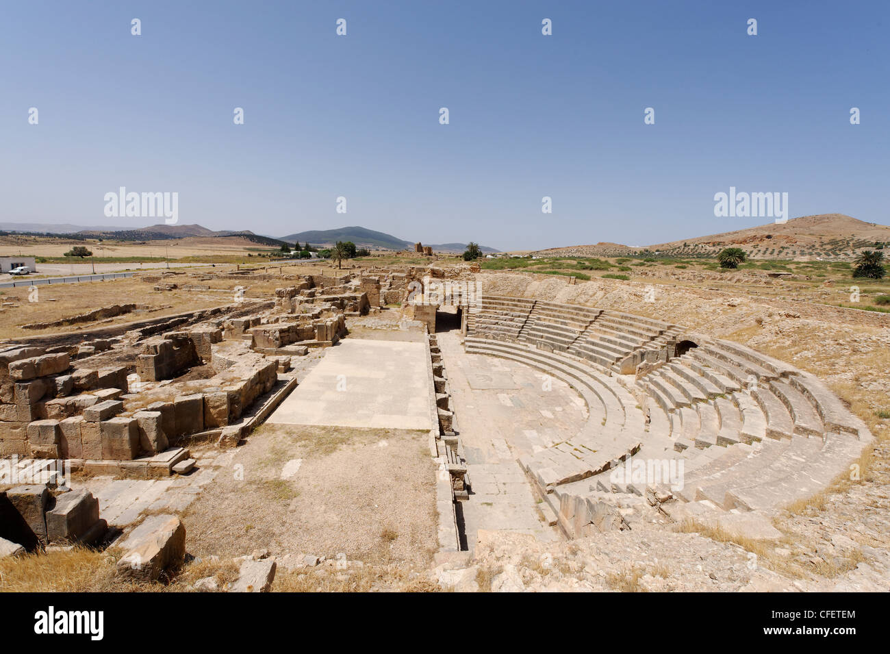 Bulla Regia. Tunisia. View of the small and well preserved ancient ...
