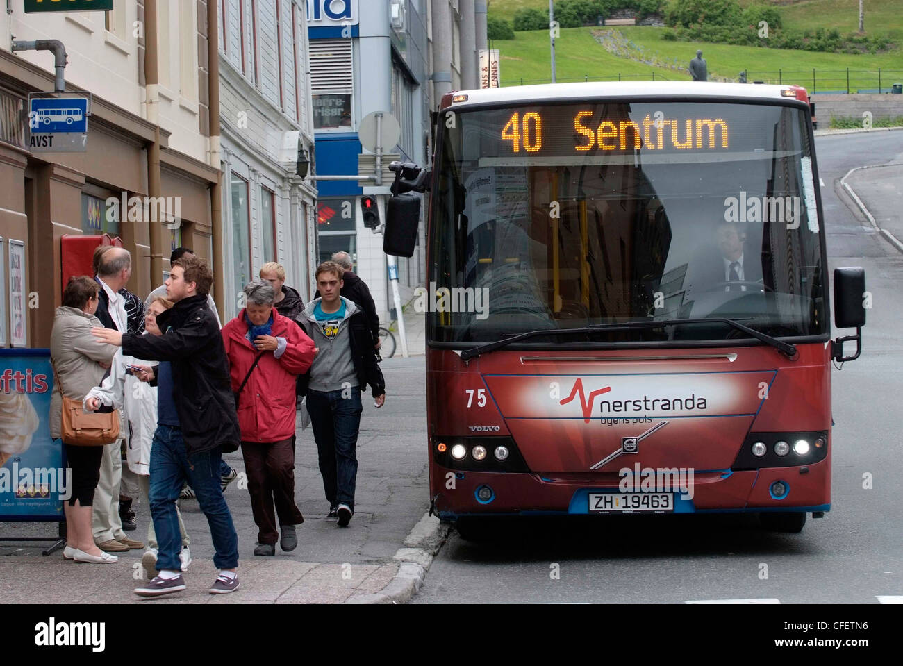 NORWAY - TROMSO city bus Stock Photo - Alamy