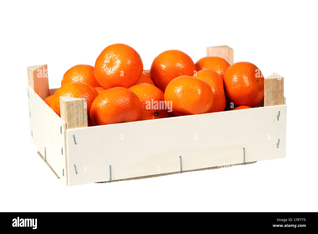 Mandarins in wooden box Stock Photo - Alamy