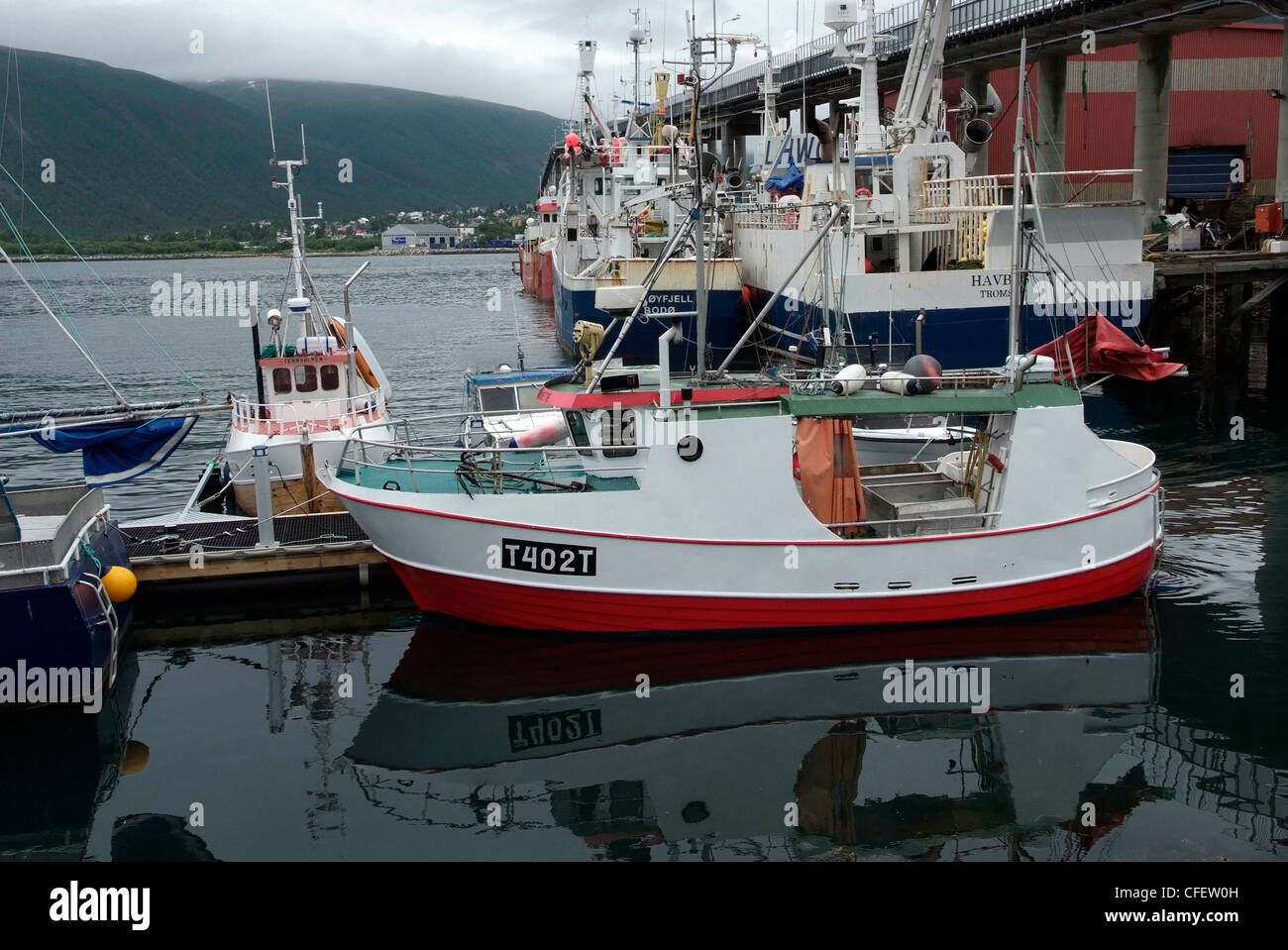 NORWAY - TROMSO the commercial fishing harbour Stock Photo - Alamy