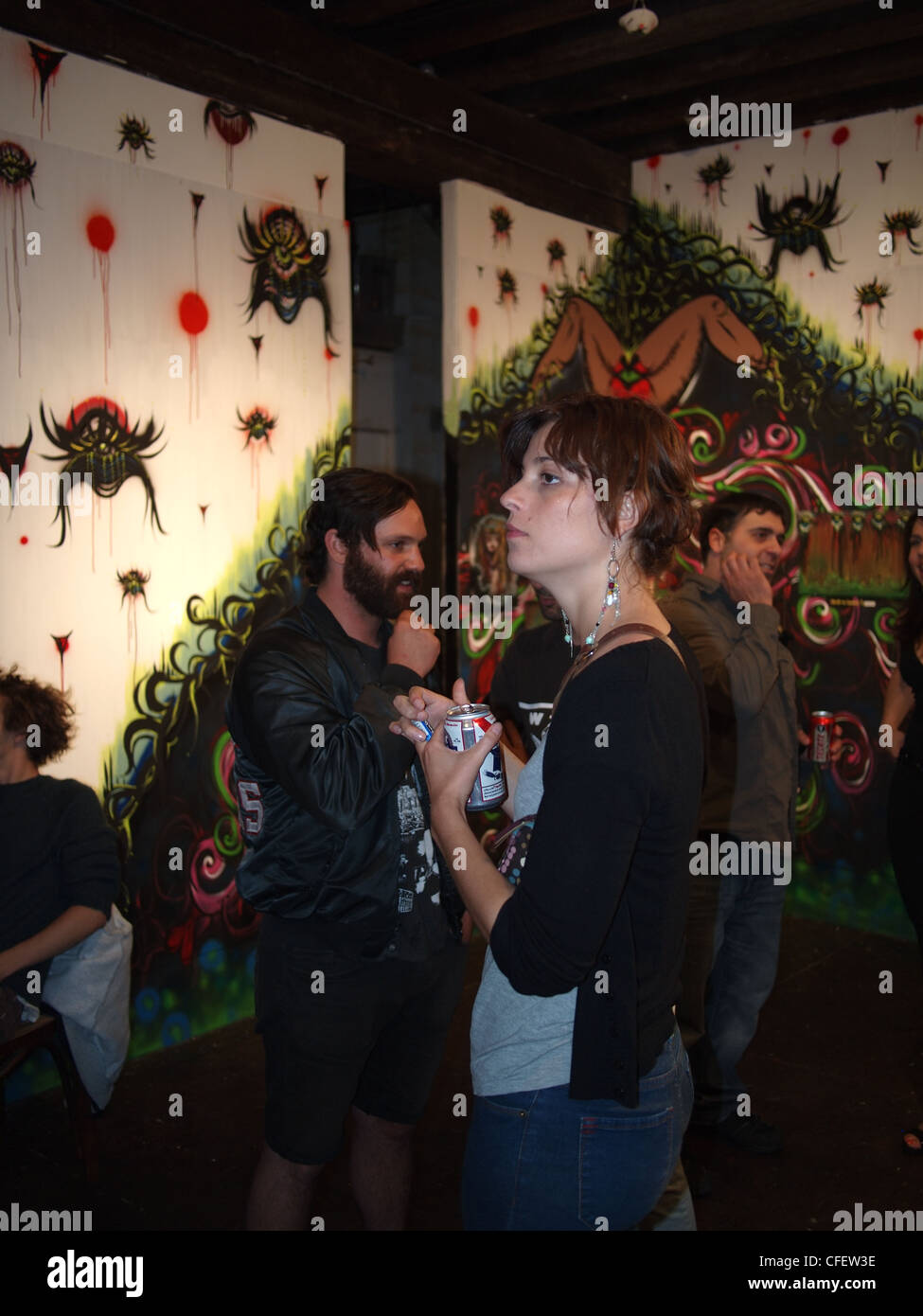 Secret Project Robot art gallery opening, Brooklyn, New York Stock ...