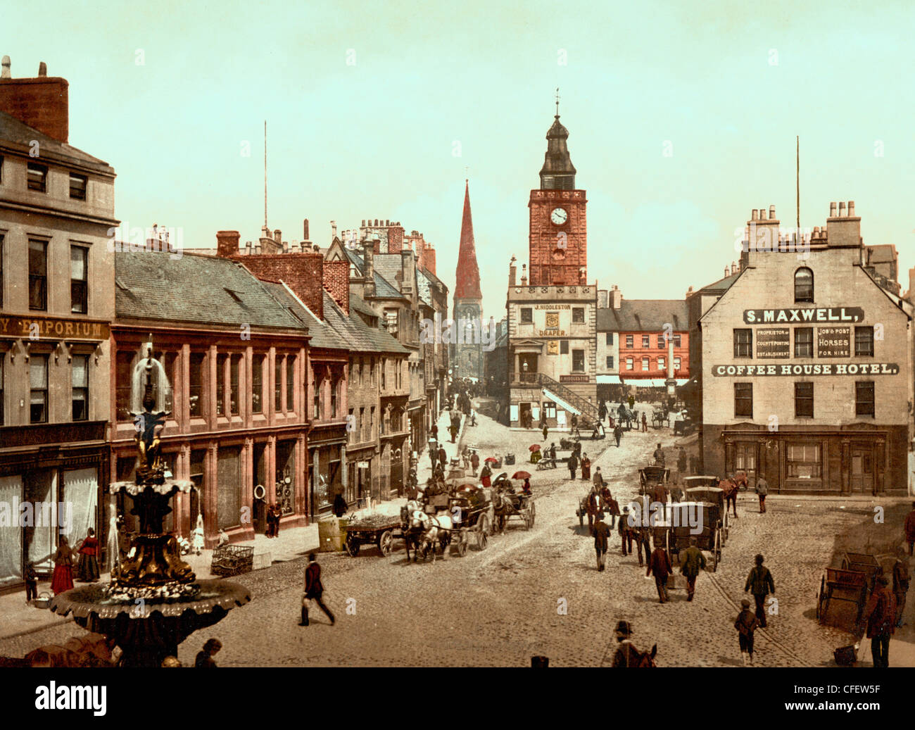 High Street, Dumfries, Scotland, circa 1900 Stock Photo - Alamy