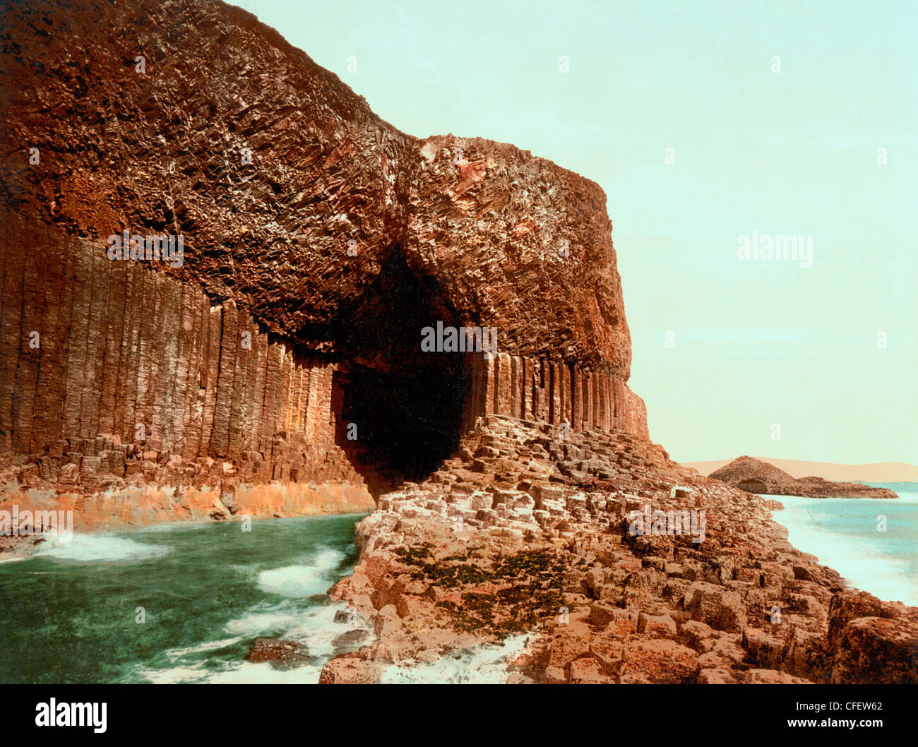 Fingal's Cave, Staffa, Scotland, circa 1900 Stock Photo - Alamy