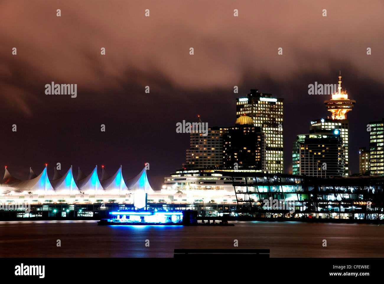 Night scene of downtown Vancouver, BC Canada Stock Photo - Alamy