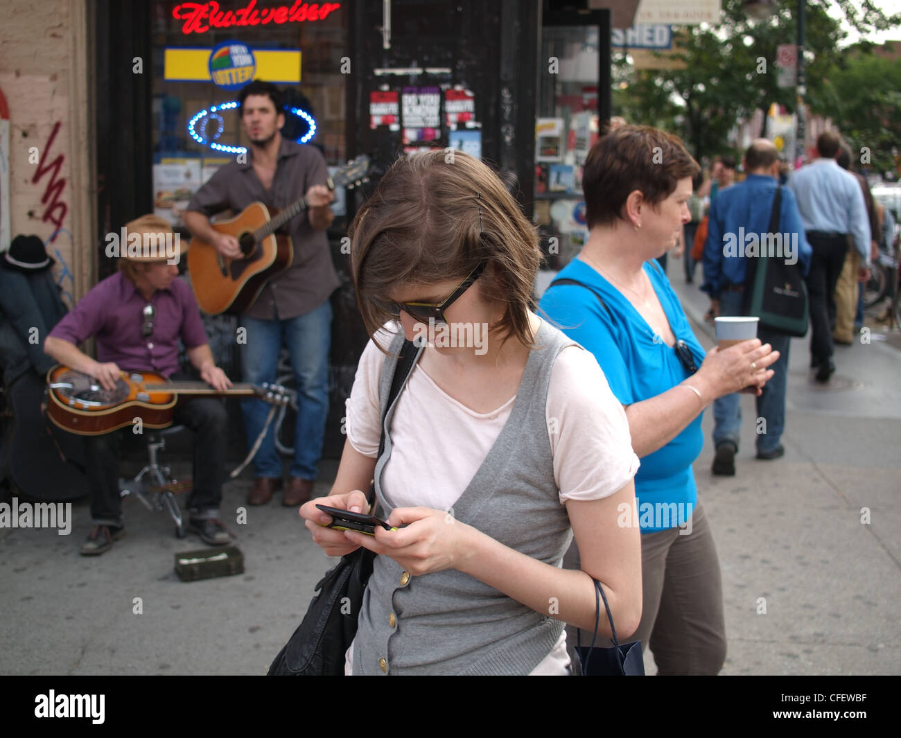 People on street corner, Brooklyn, New York Stock Photo - Alamy