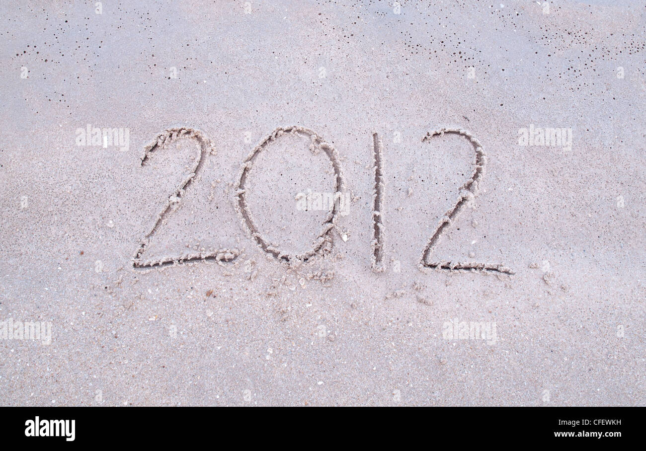 Handwritten message for year 2012 Stock Photo - Alamy