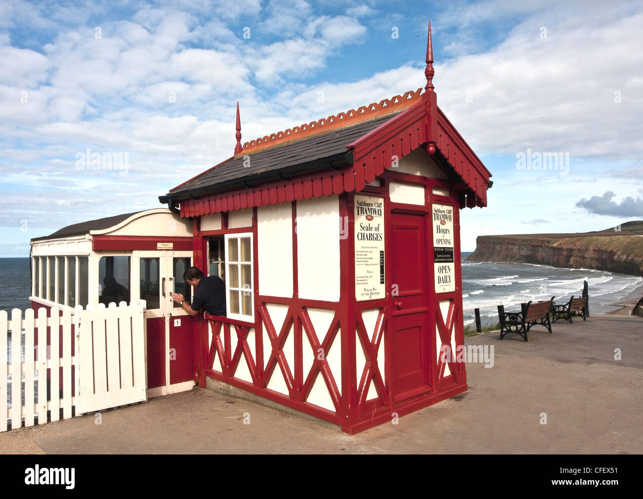 Saltburn cliff lift, water balance lift at Saltburn,Saltburn tramway at ...