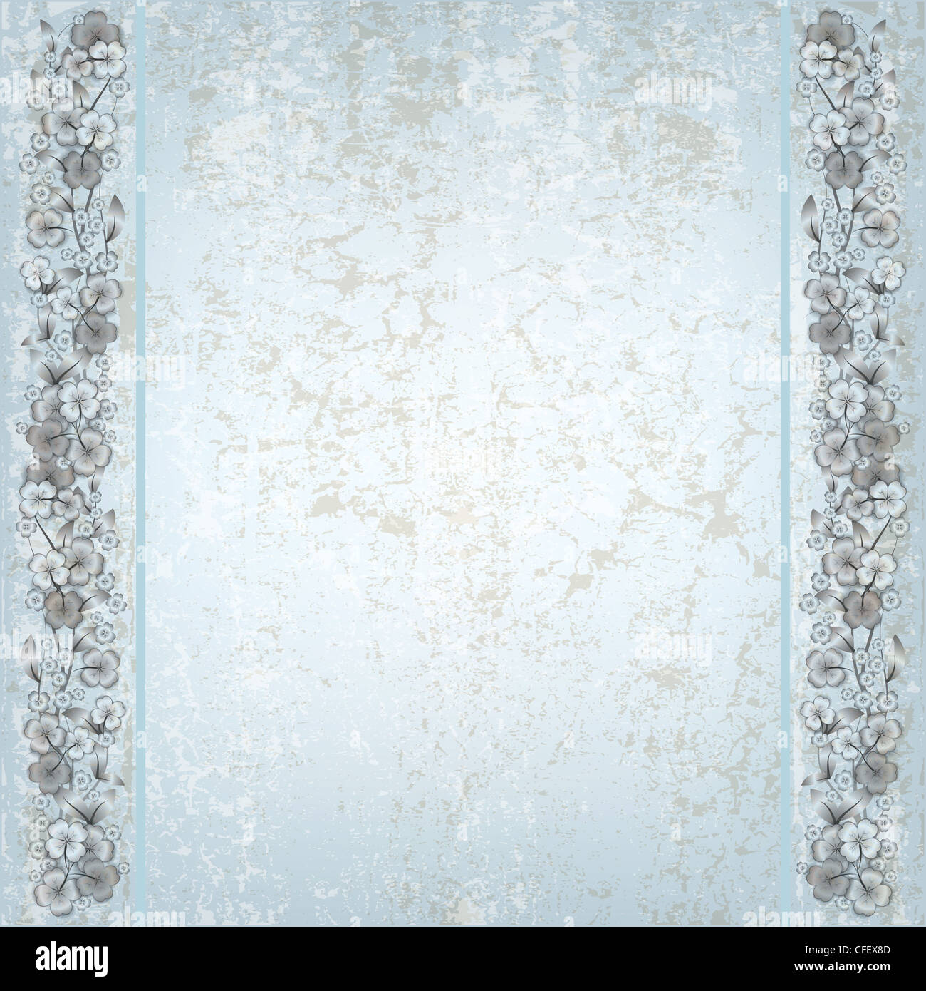abstract grunge grey background with spring flowers Stock Photo - Alamy
