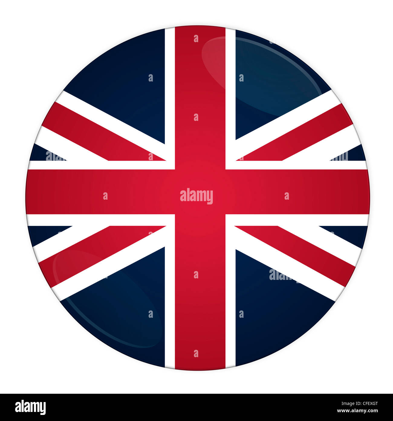 Abstract illustration: button with flag from Great Britain country ...