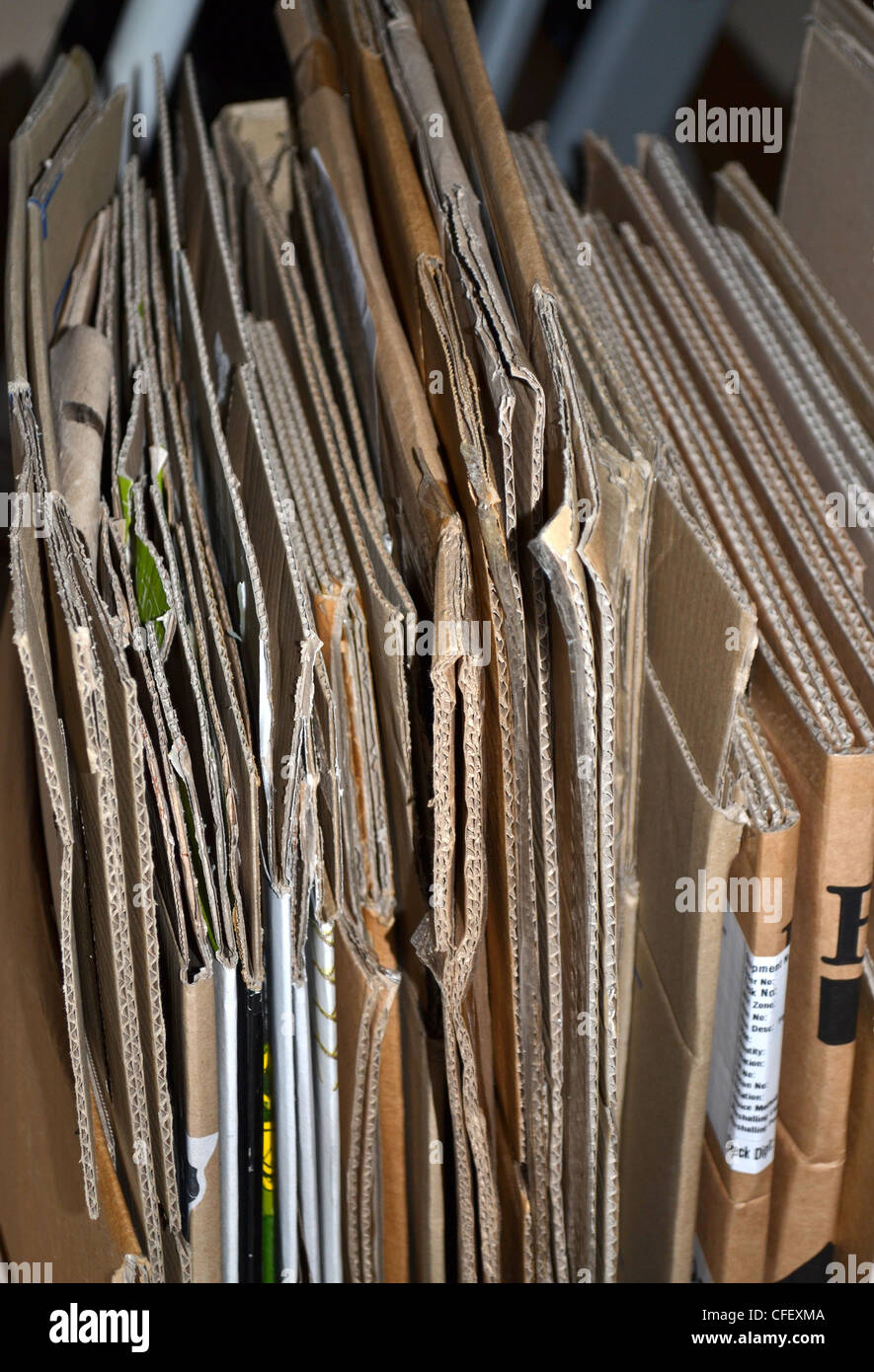 pile of flat cardboard boxes Stock Photo - Alamy