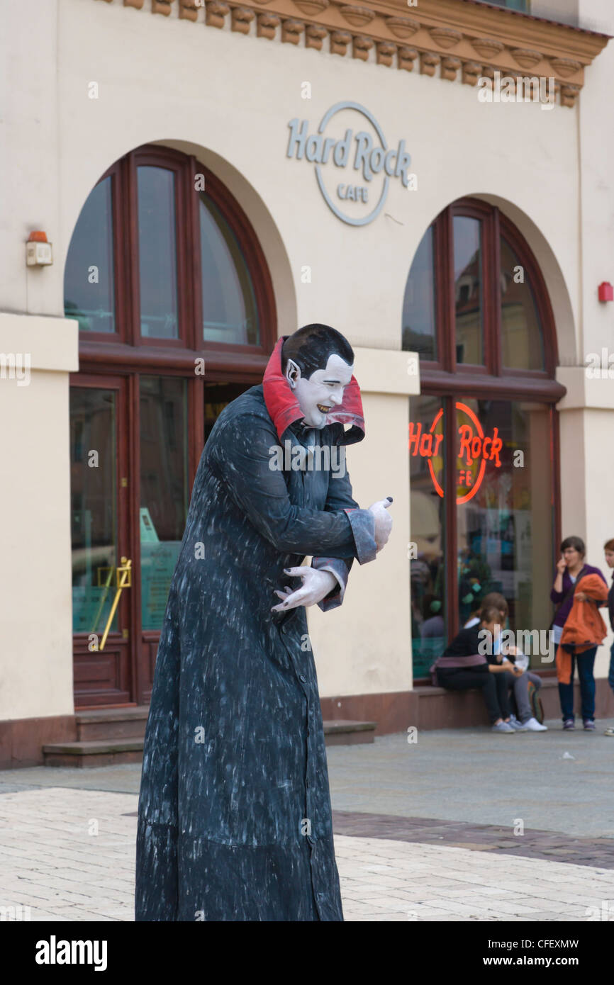 Vampire human statue on The Main Market Square in Krakow, Old Town ...