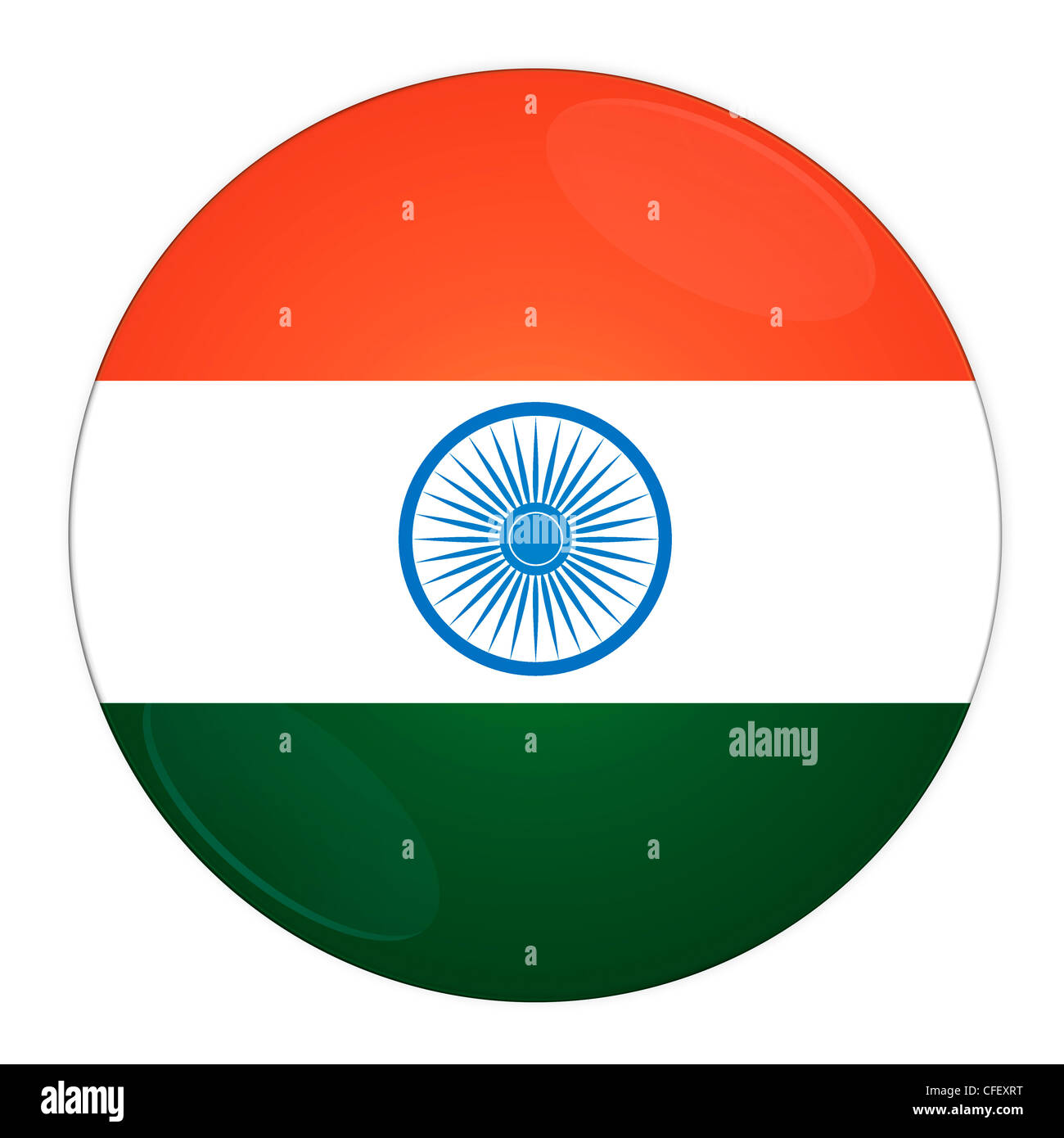 India flag round shape Cut Out Stock Images & Pictures - Alamy