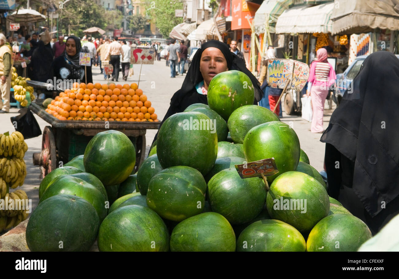 watermelon for sale in the market in Cairo Egypt Stock Photo - Alamy