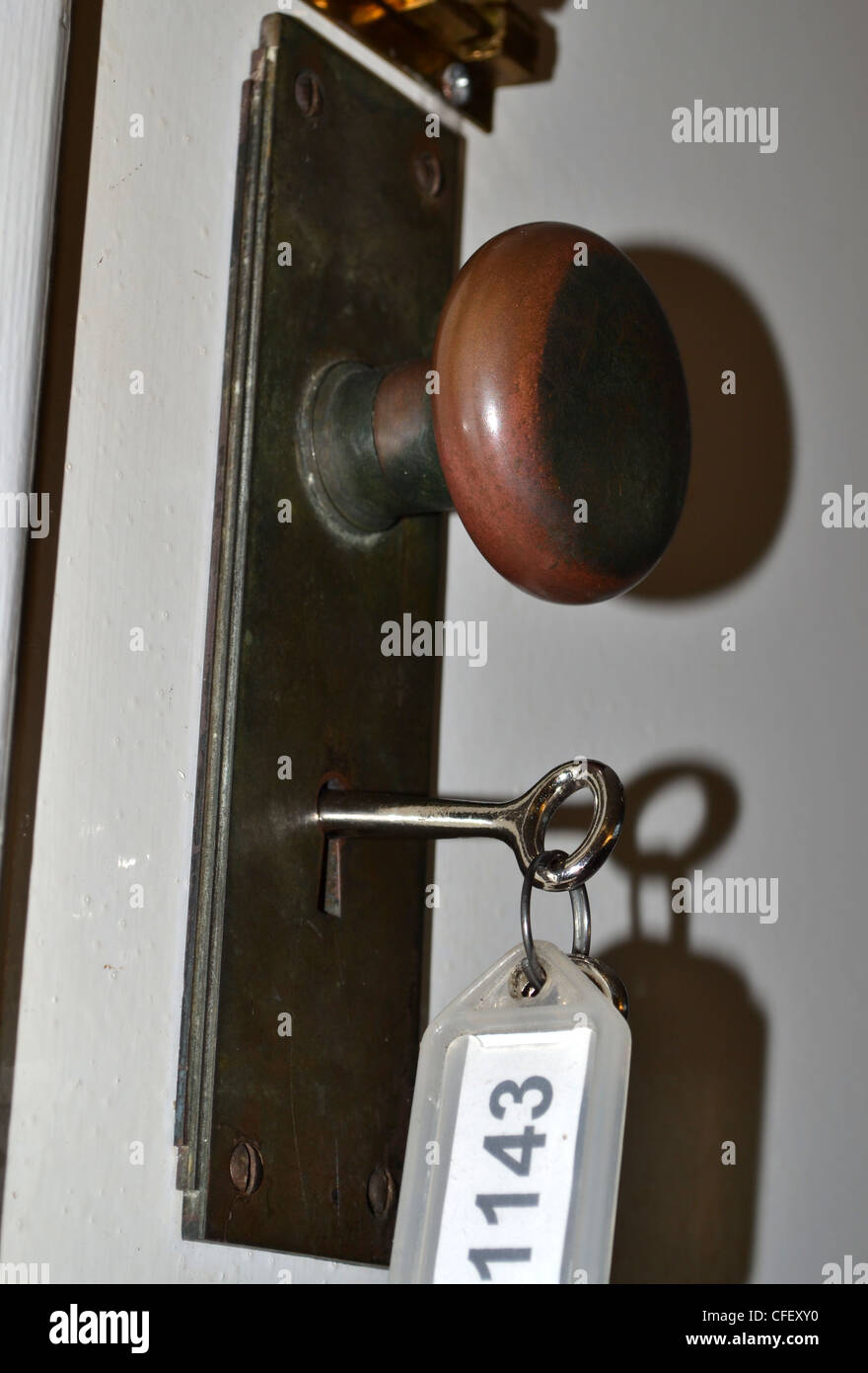 key in door lock Stock Photo - Alamy