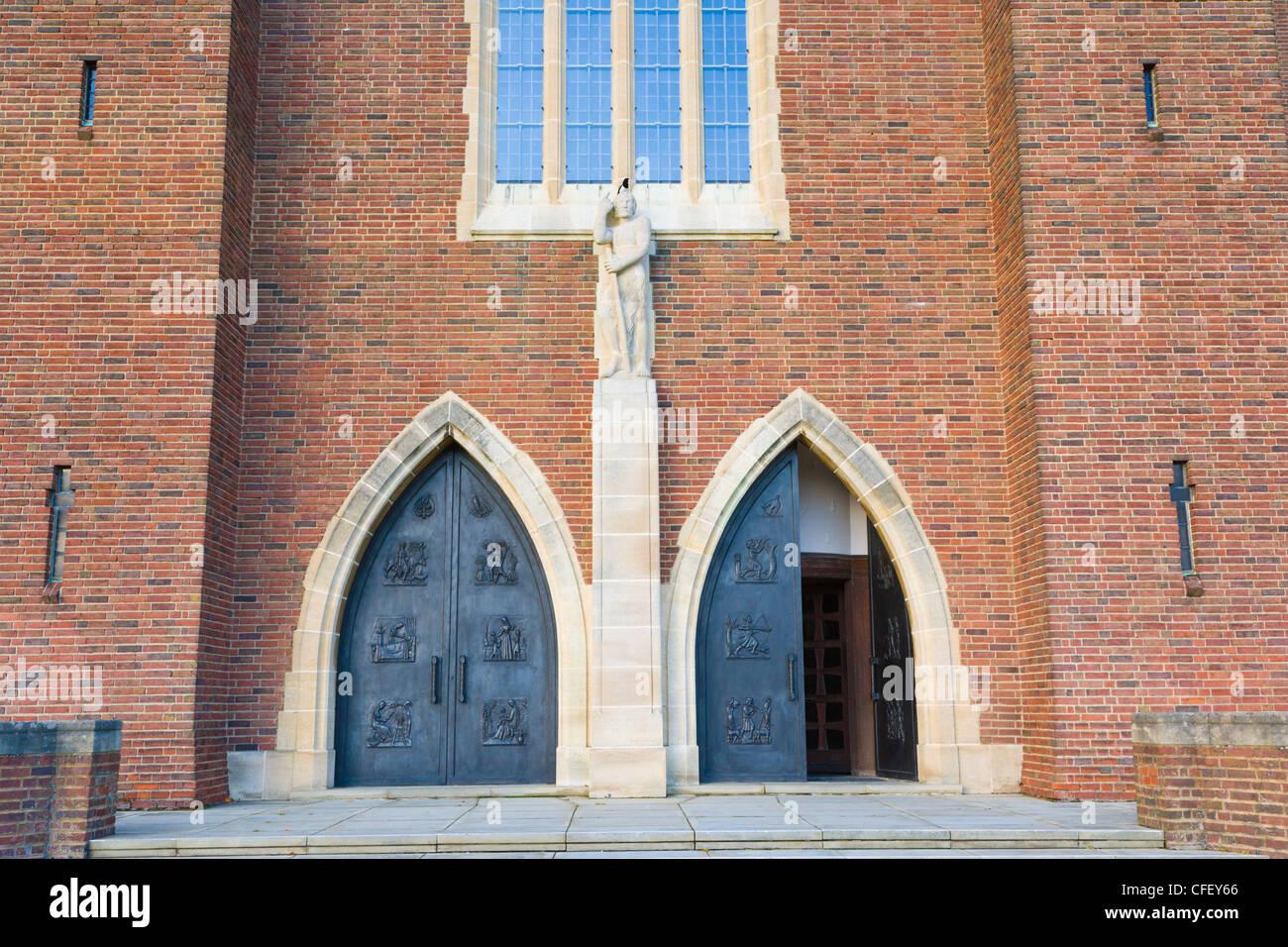 Side entrance of the Cathedral Church of the Holy Spirit, Guildford ...