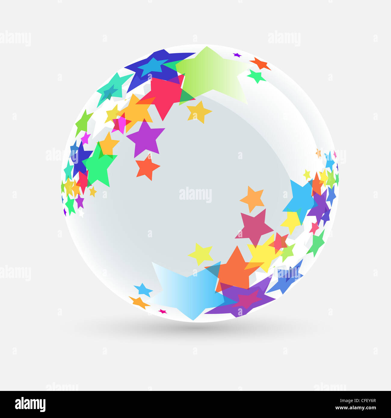 White ball with star on white background Stock Photo - Alamy