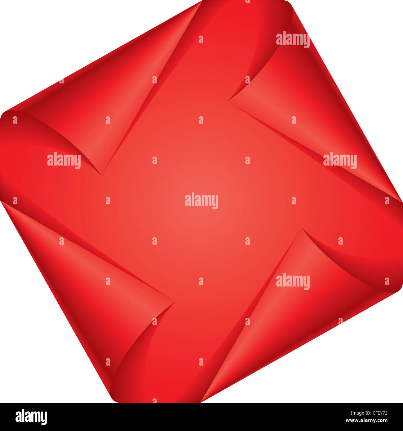 Set red page corners. illustration on white background Stock Photo - Alamy
