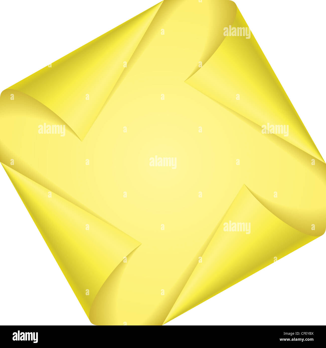 Set yellow page corners. illustration on white background Stock Photo ...