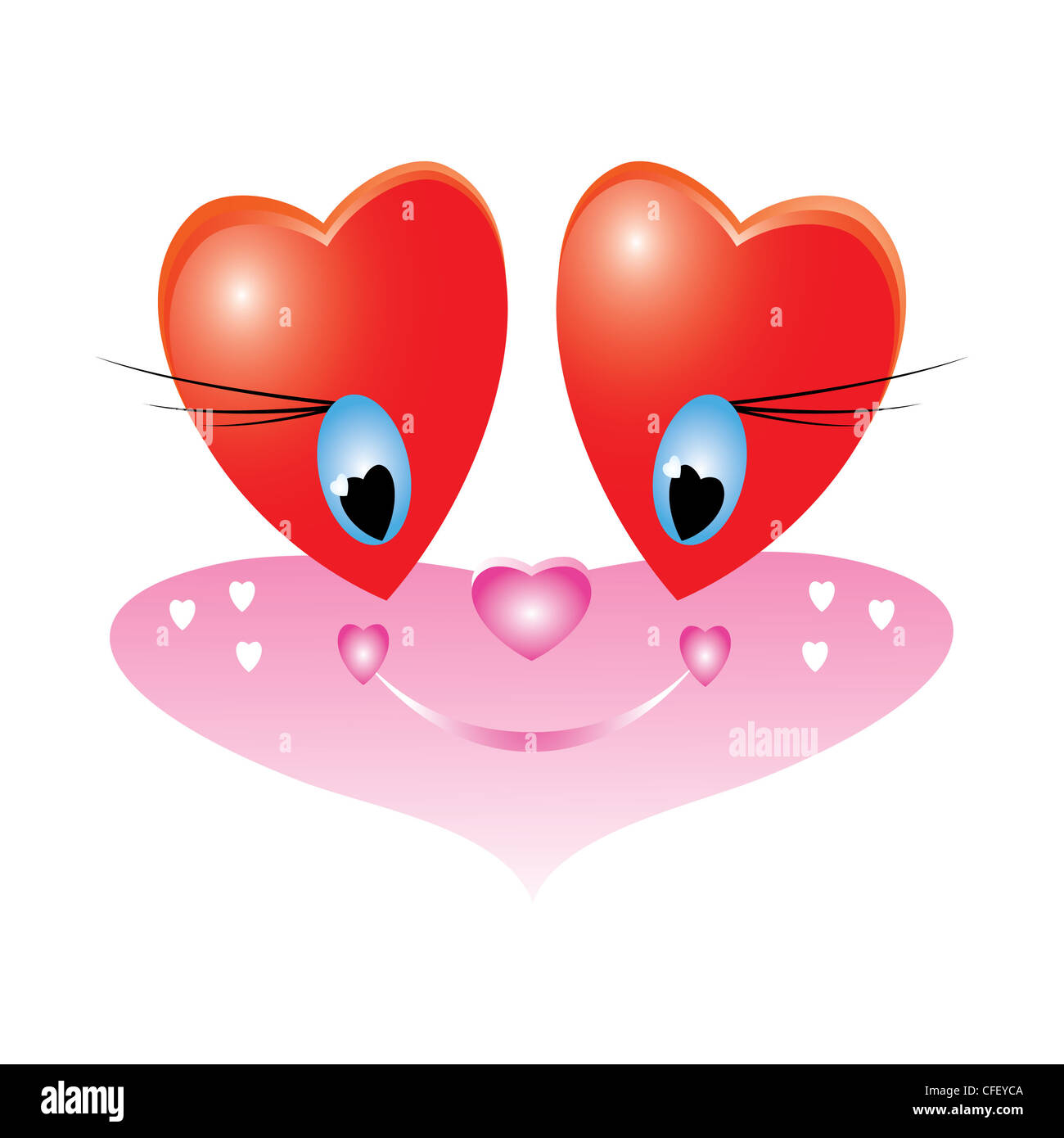 Emoticon smiley to Valentine's Day. illustration on white background ...