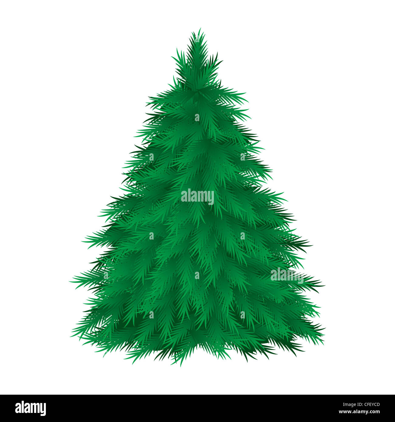Coniferous tree isolated. illustration on white background Stock Photo ...